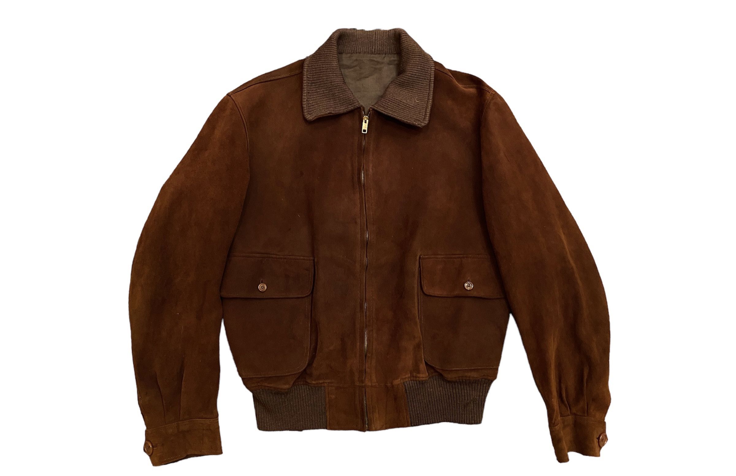 Vintage Very Rare Vintage 40s Flight Bomber Suede Leather Jacket | Grailed