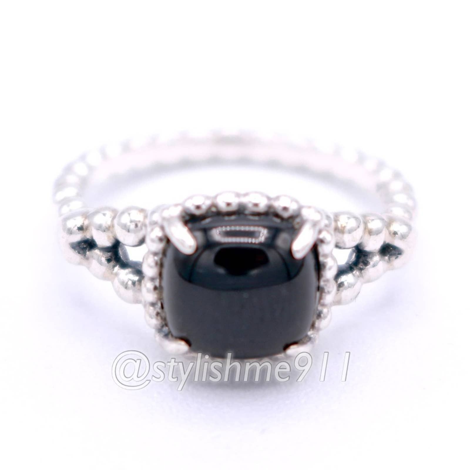pandora AUTHENTIC PANDORA BLACK CRYSTAL VIBRANT SPIRIT RING. | Grailed
