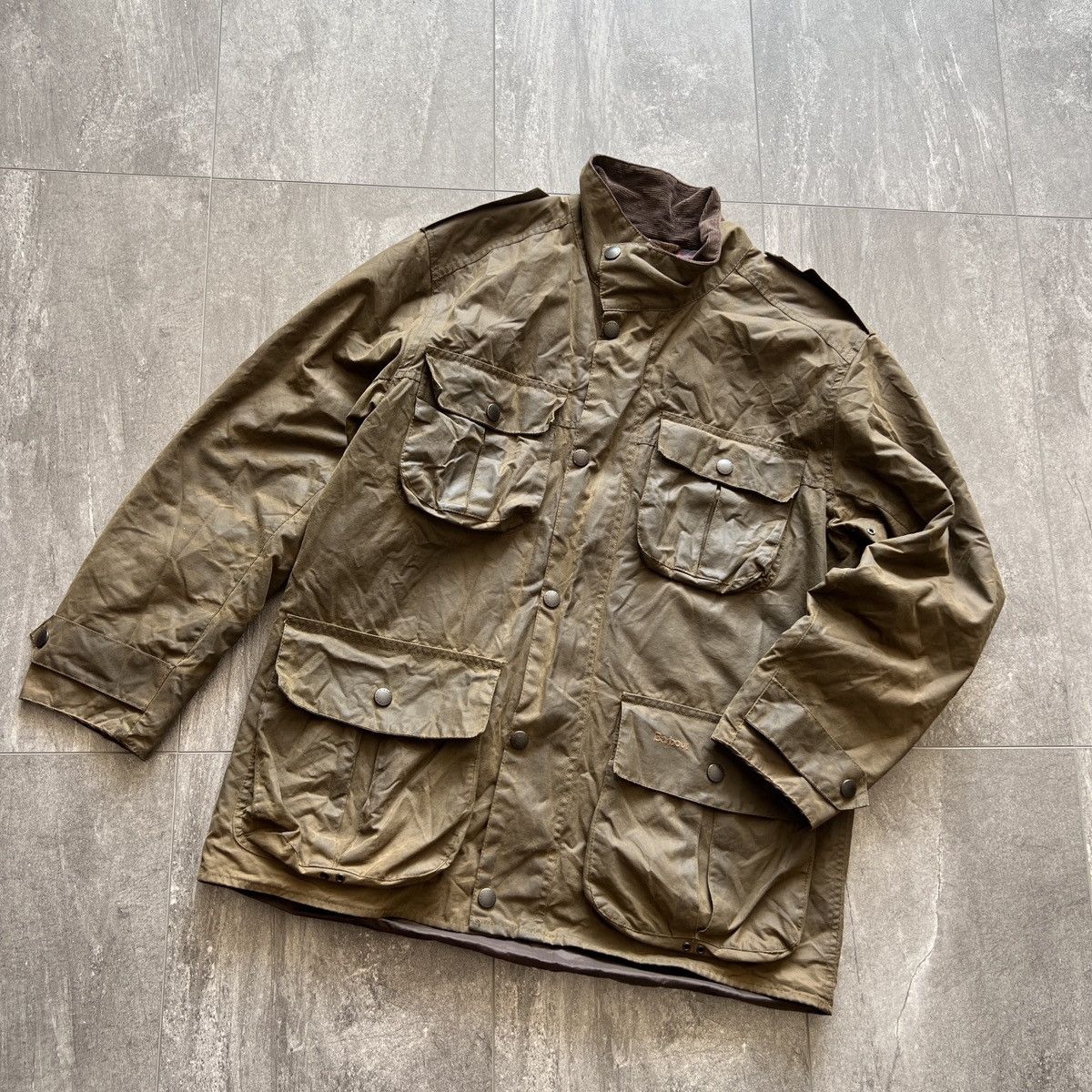 Barbour × Vintage BARBOUR A998 TROOPER Waxed Olive Jacket Wax | Grailed