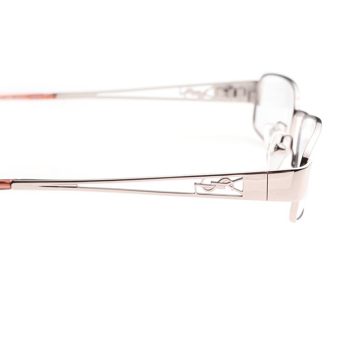 Vintage Yves Saint Laurent '90s Silver & Red Signature Glasses | Grailed