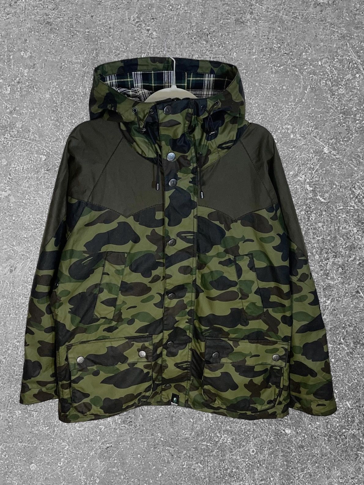 Bape × Barbour Barbour X Bape camo snow bedale jacket | Grailed