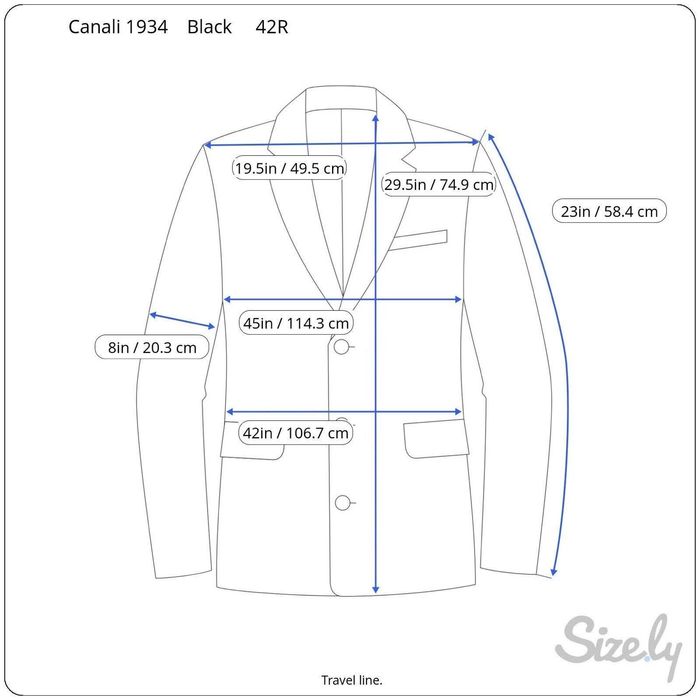 Canali 42R Canali 1934 Travel Edition Mens Black Blazer Suit Jacket ...