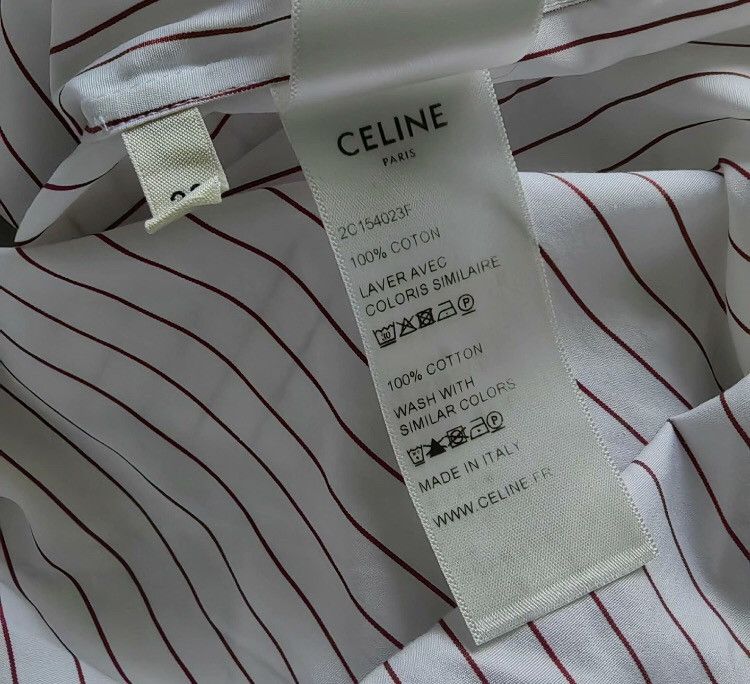 Celine Celine 20ss red and white striped shirt | Grailed