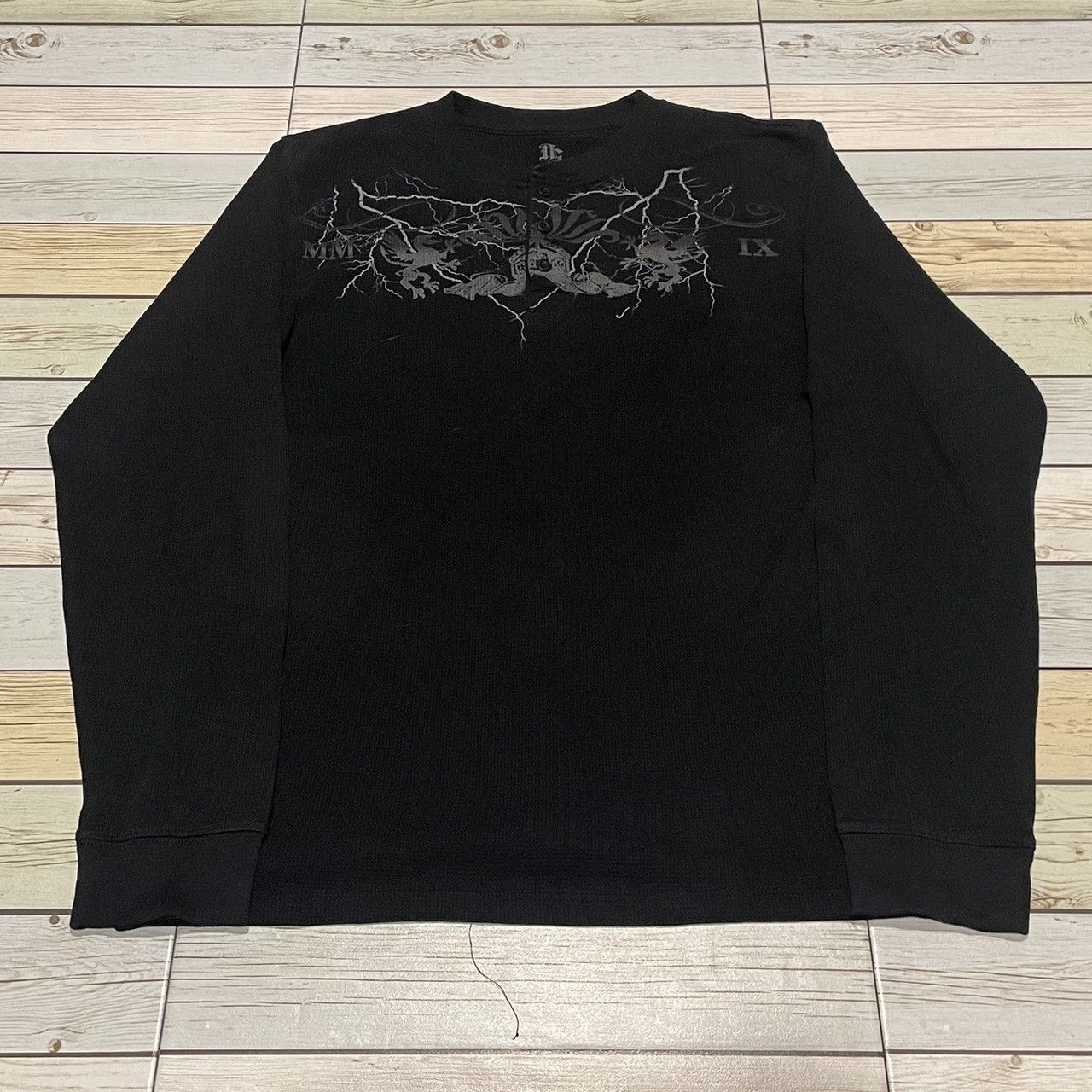Ed Hardy Rare Destruction Thermal Longsleeve Y2K Affliction Style | Grailed