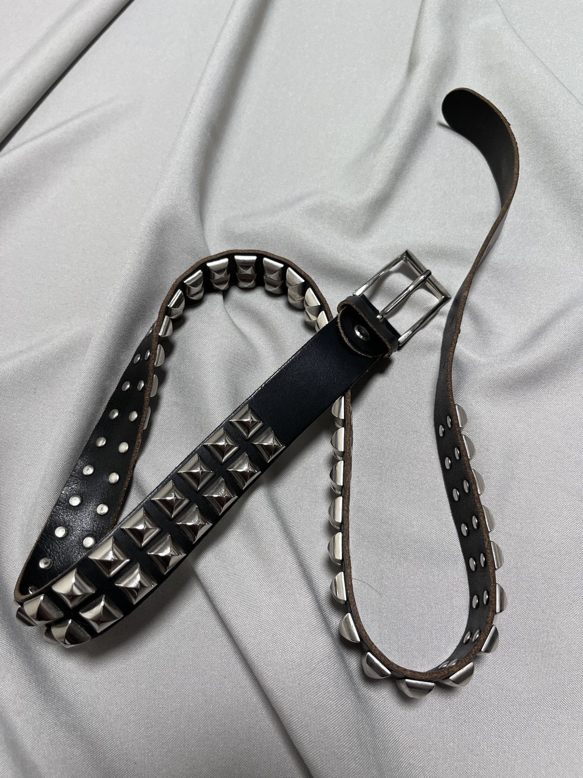 Avant Garde × Punk and Yo Avant Garde Punk Crust Emo Leather Belt With ...