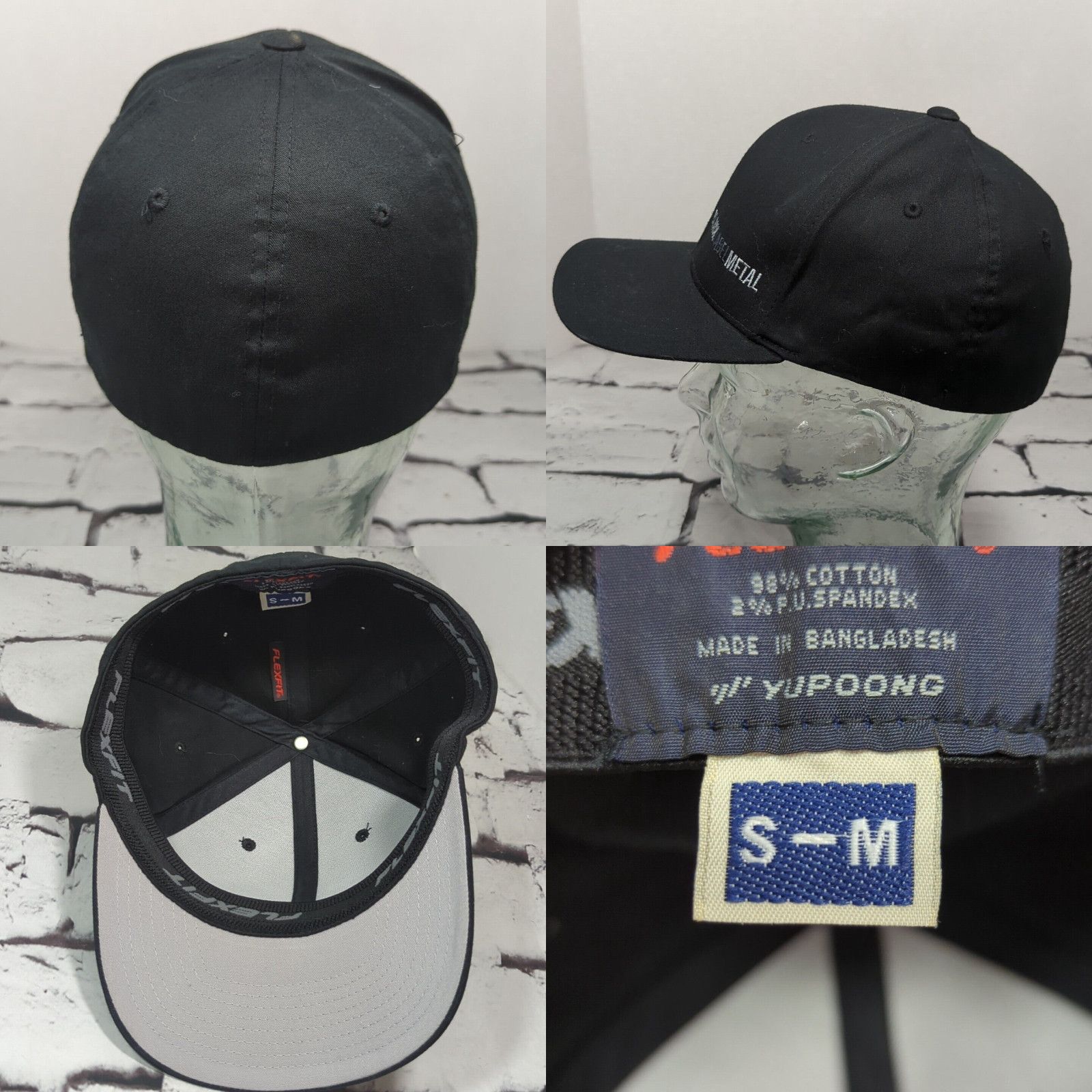Vintage Black Label Metal Fitted S/M Hat Adjustable Ball Cap | Grailed