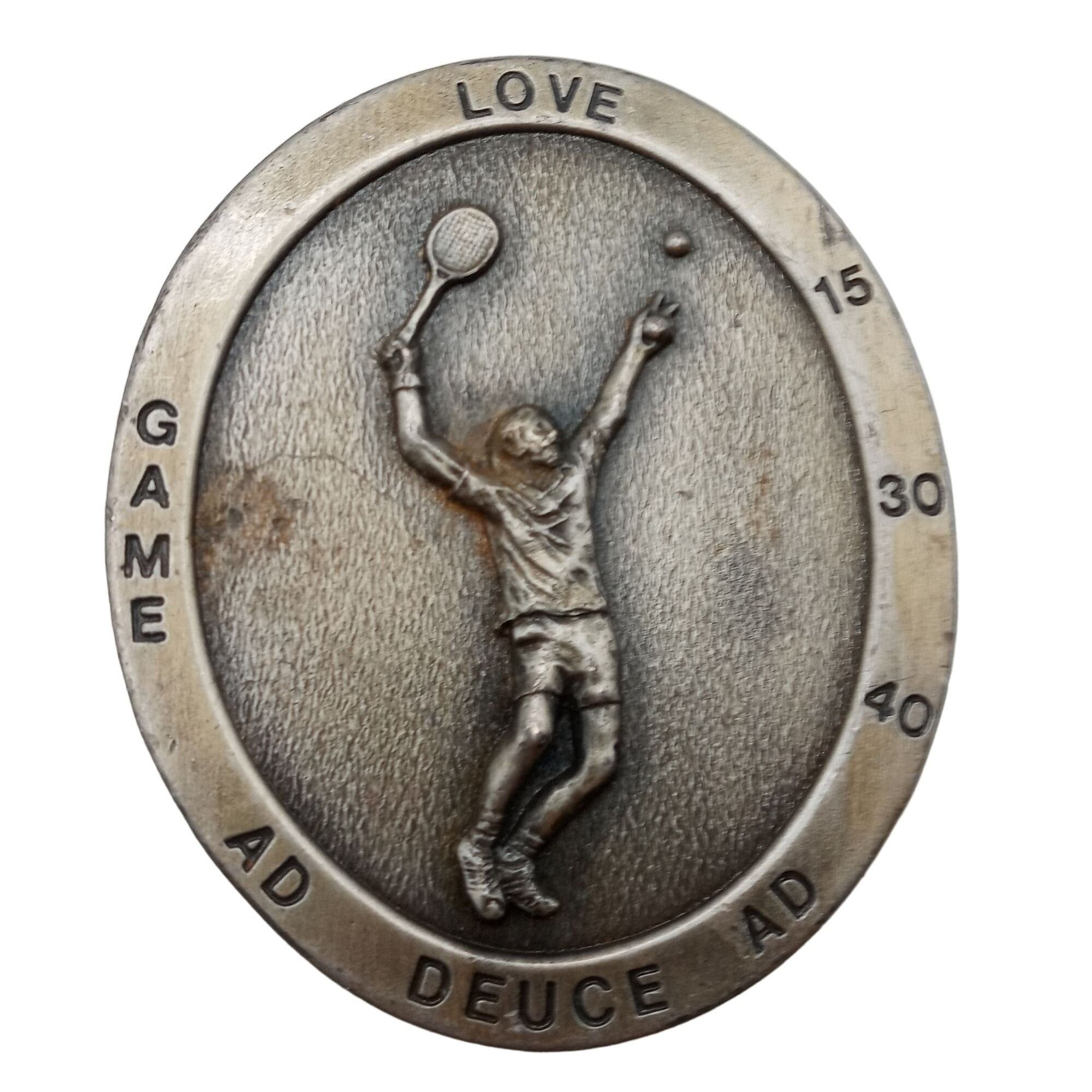 Vintage Tennis Belt Buckle Vintage 1977 Pro Racket Serve Player Ball ...