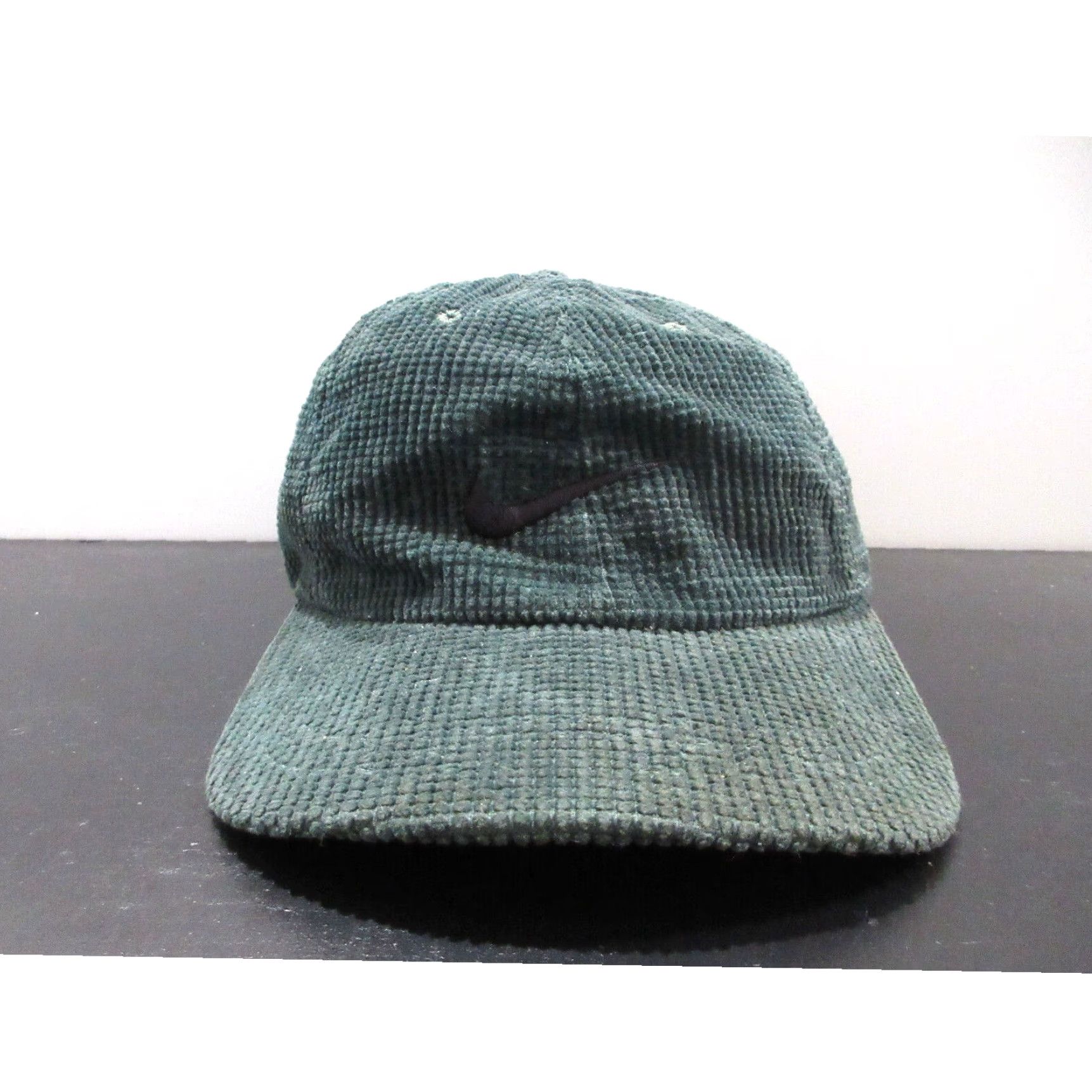 Nike Classic Corduroy Nike Strap Back Hat Cap Green Black with Swoosh ...