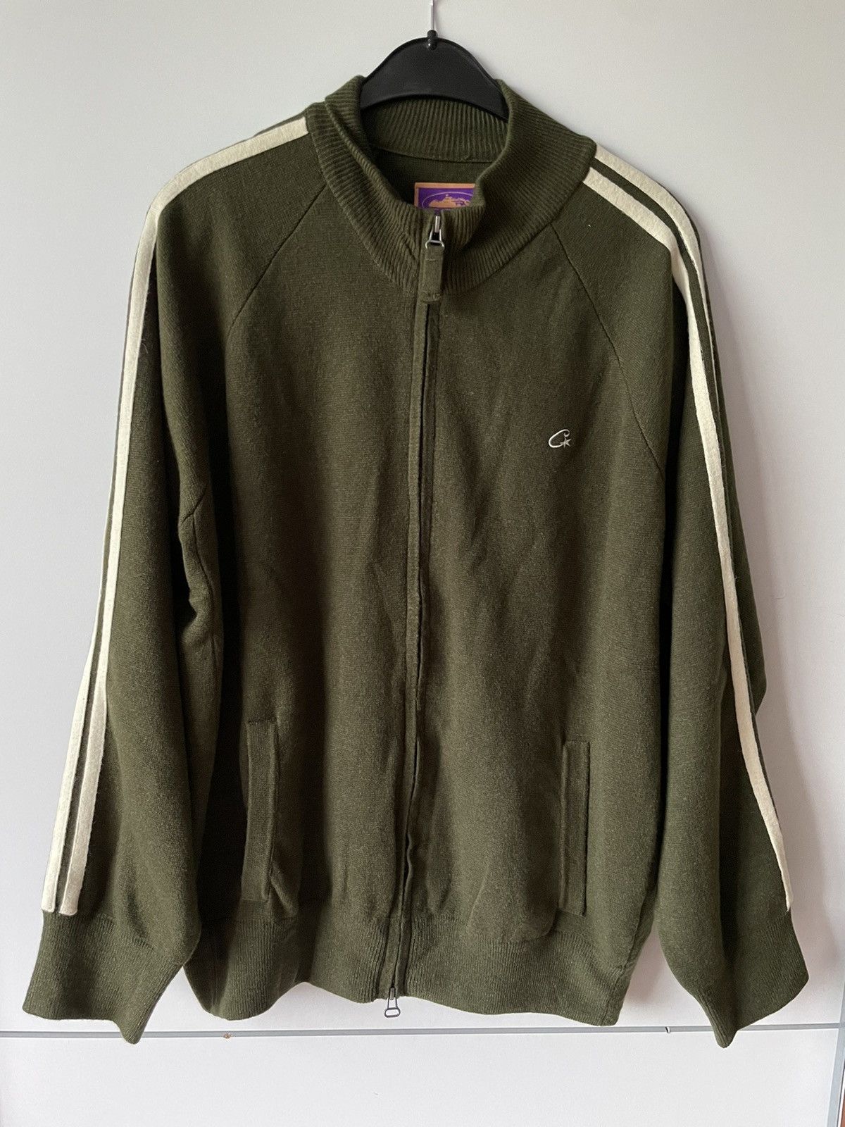 Corteiz Corteiz Zip Sweat Olive green kaki | Grailed