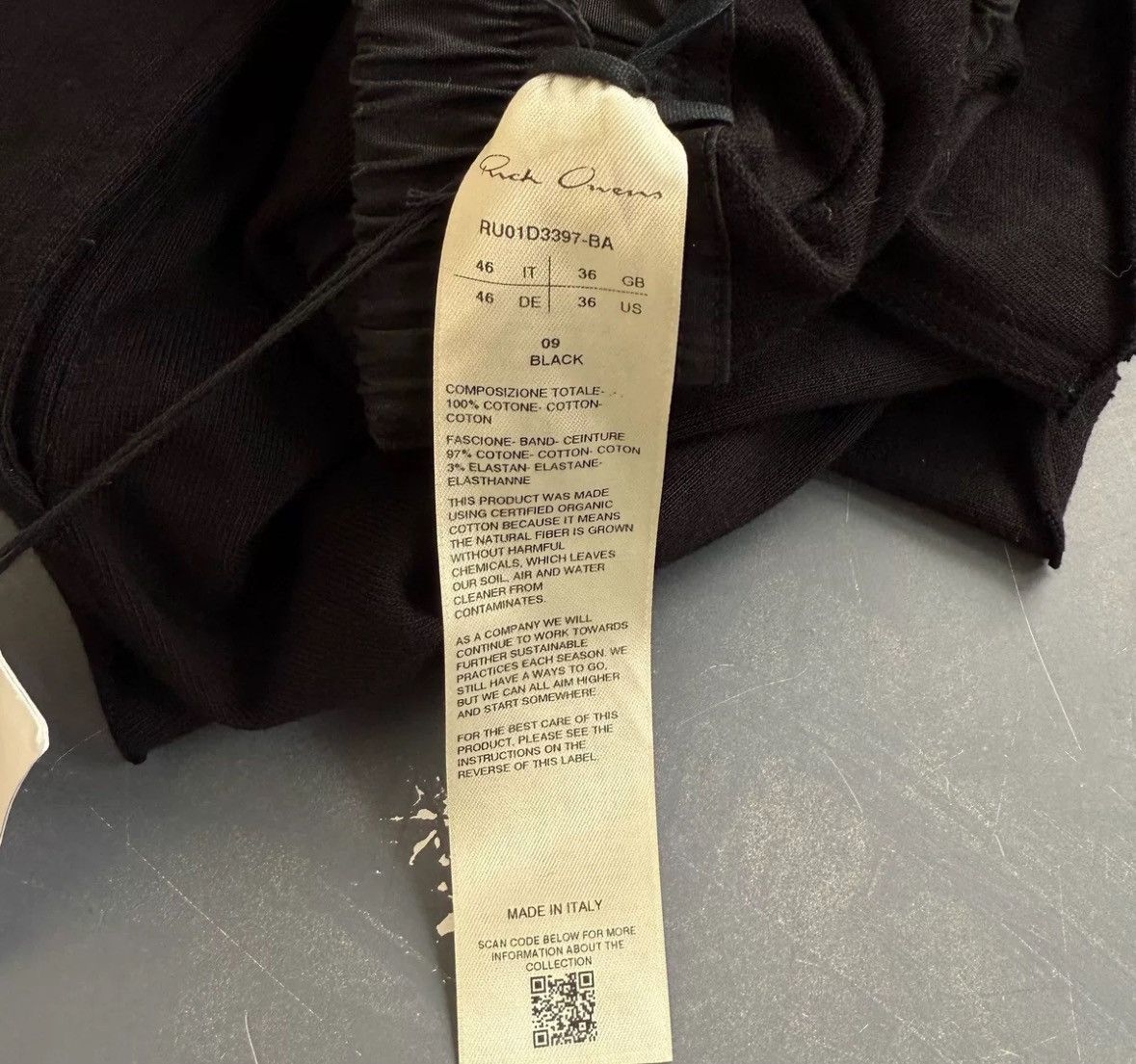 Rick Owens Rickowens mainline pure black leg split boxing shorts | Grailed