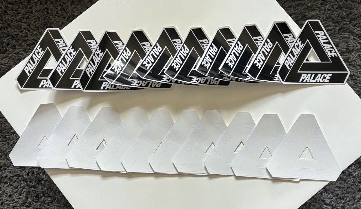 Palace Palace Tri-Ferg Logo Sticker Lot 20 Stickers - Black & White ...