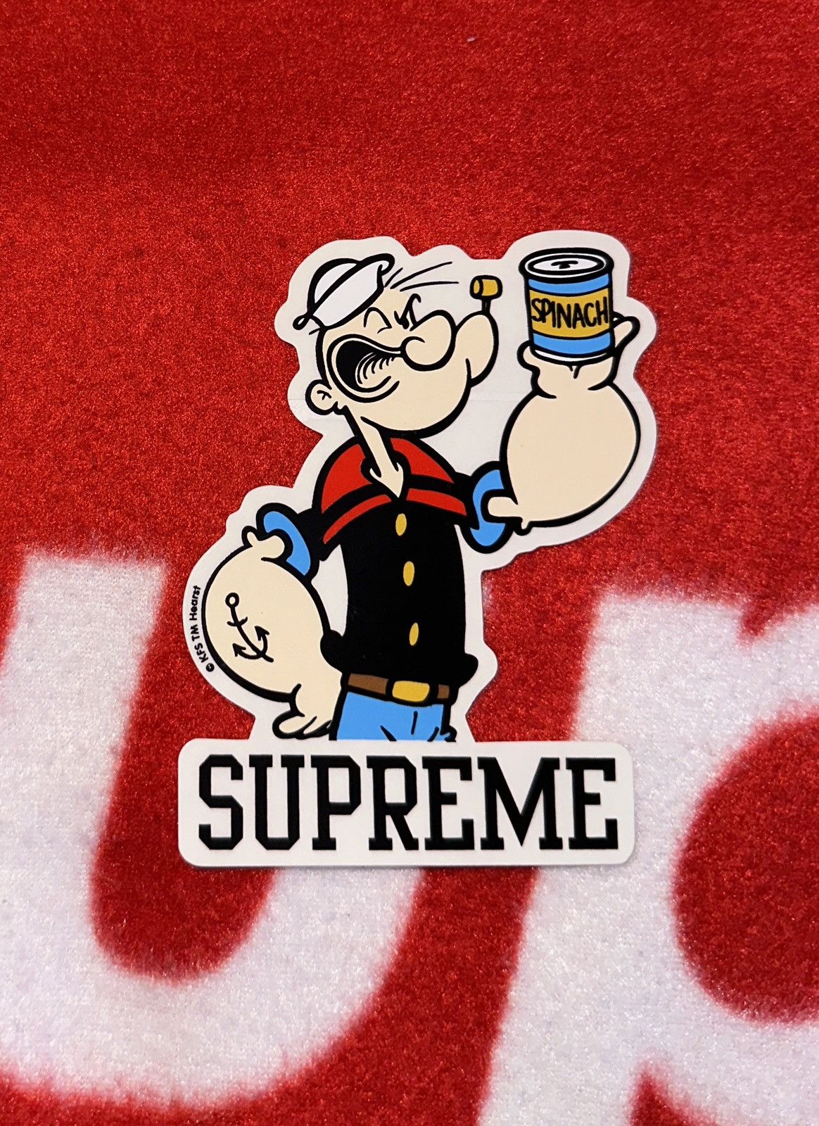 Supreme FW10 Supreme Popeye Sticker 2010 Box Logo Rare BOGO stickers ...
