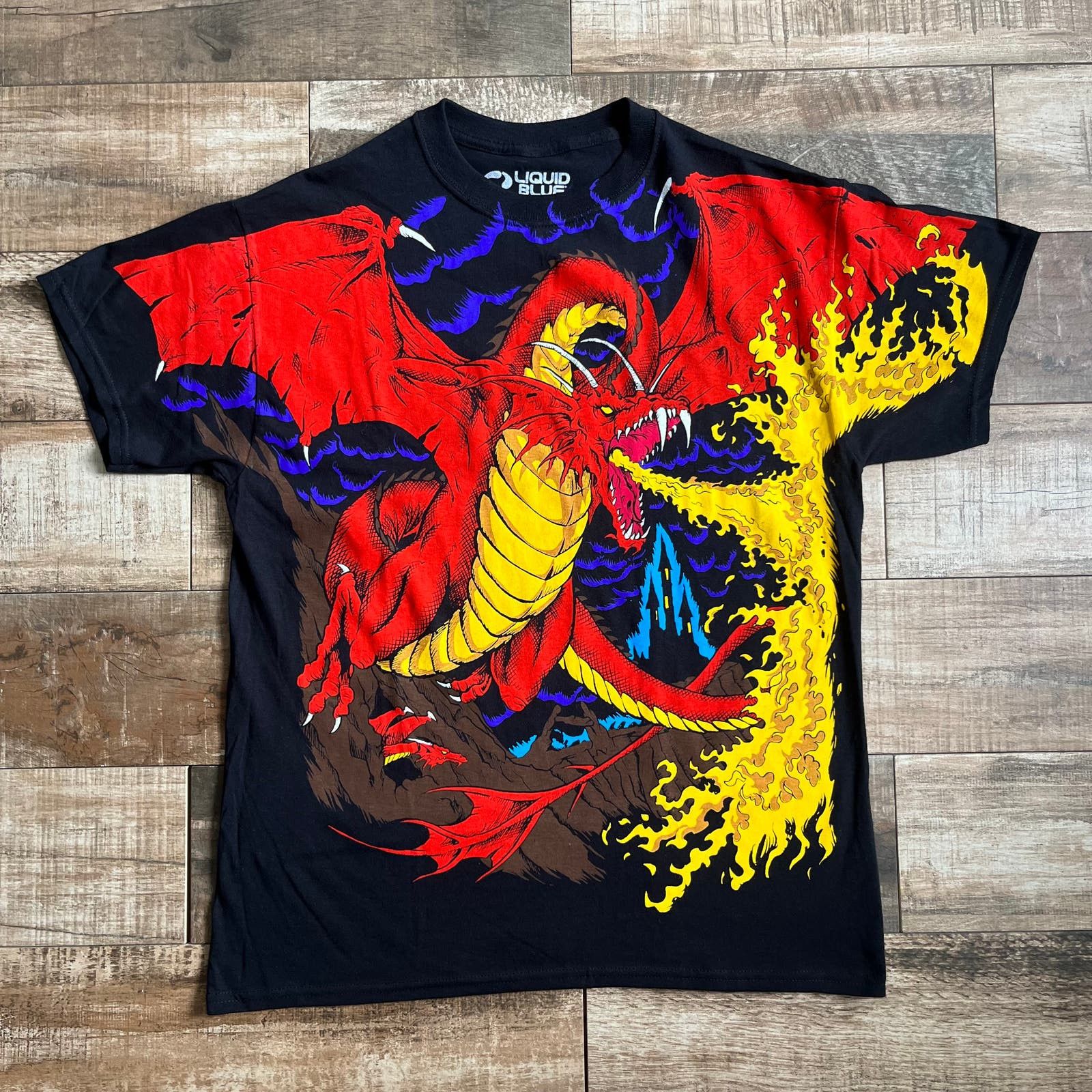 Liquid Blue Liquid Blue Dragon Double Side Graphic Tee | Grailed