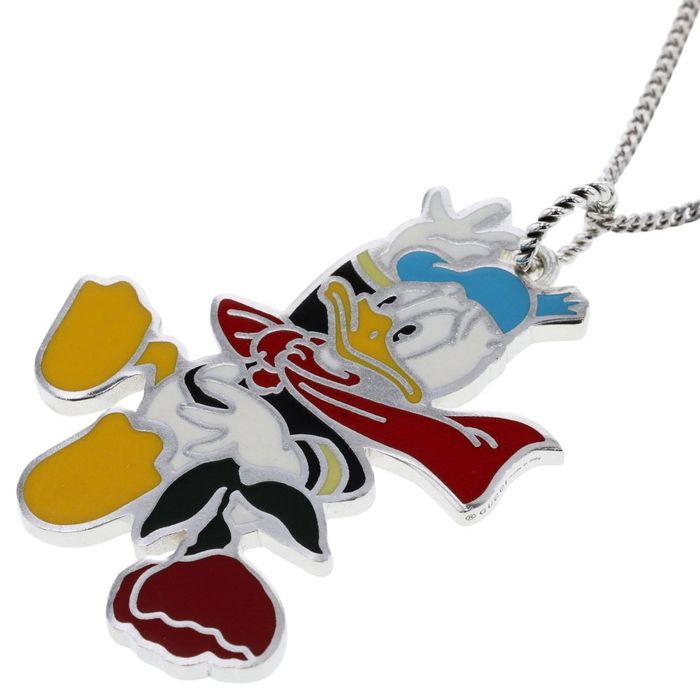 Gucci Gucci Gucci X Disney Silver Donald Duck Pendant Necklace | Grailed