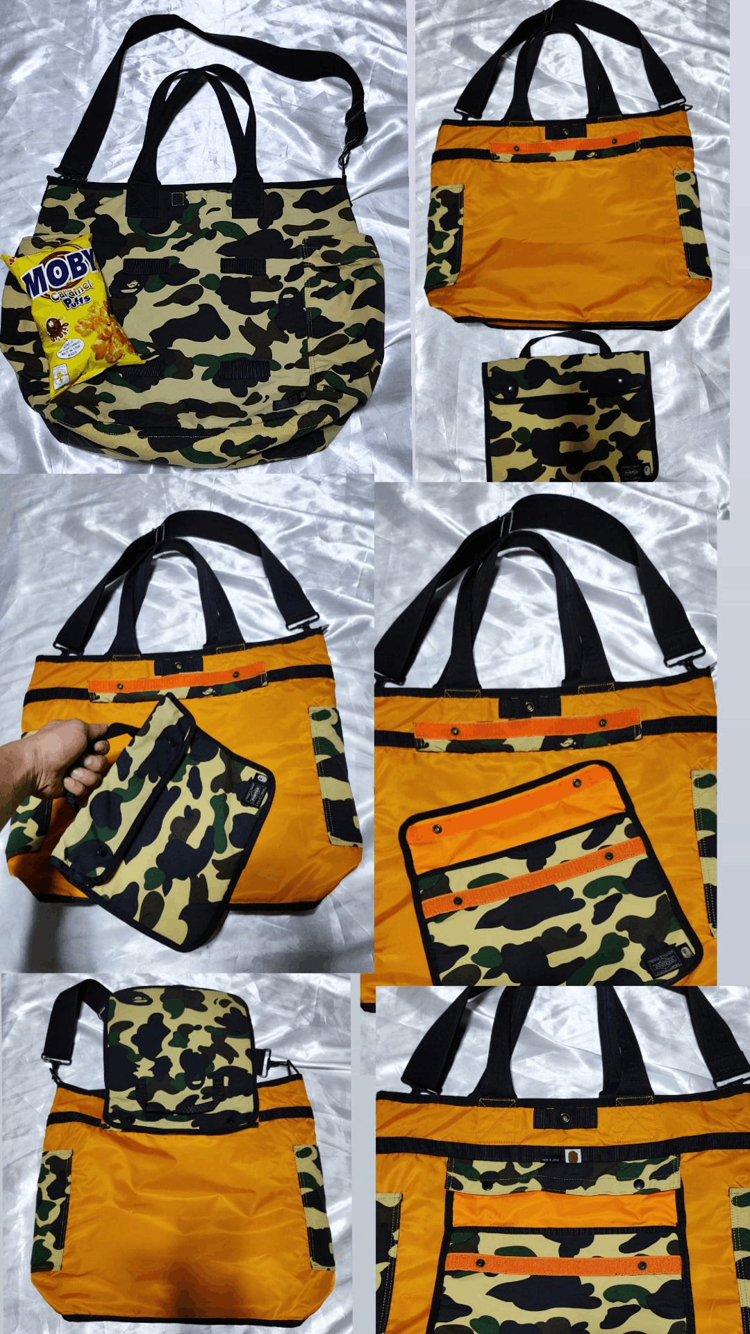 Bape × Porter PORTER x A BATHING APE Reversible 1st Camo Tote Bag | Grailed