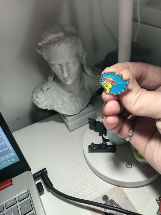 Supreme Enamel Pin (Blue Hair Girl with Glasses) | Grailed