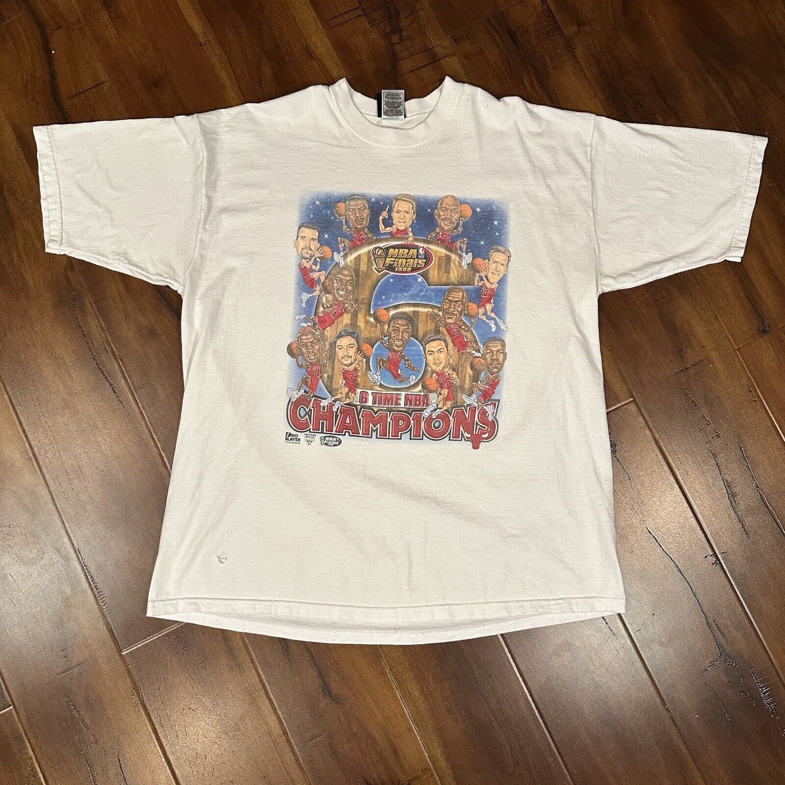 Chicago Bulls × Pro Player × Vintage 1998 Bulls Caricature Championship ...