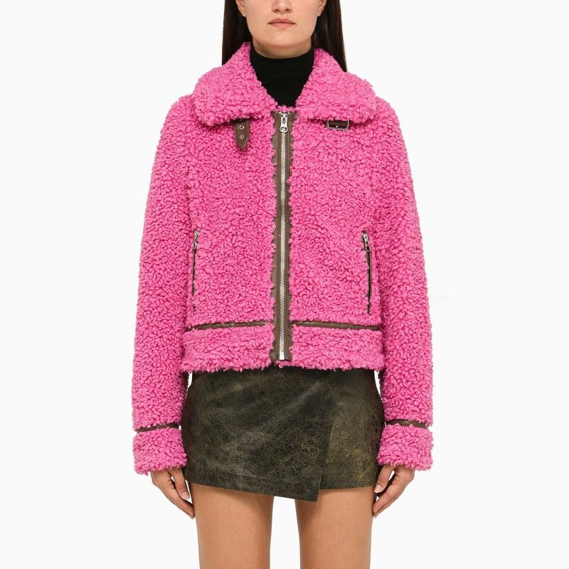 Stand Studio Stand Studio Fuchsia Faux Shearling Jacket | Grailed
