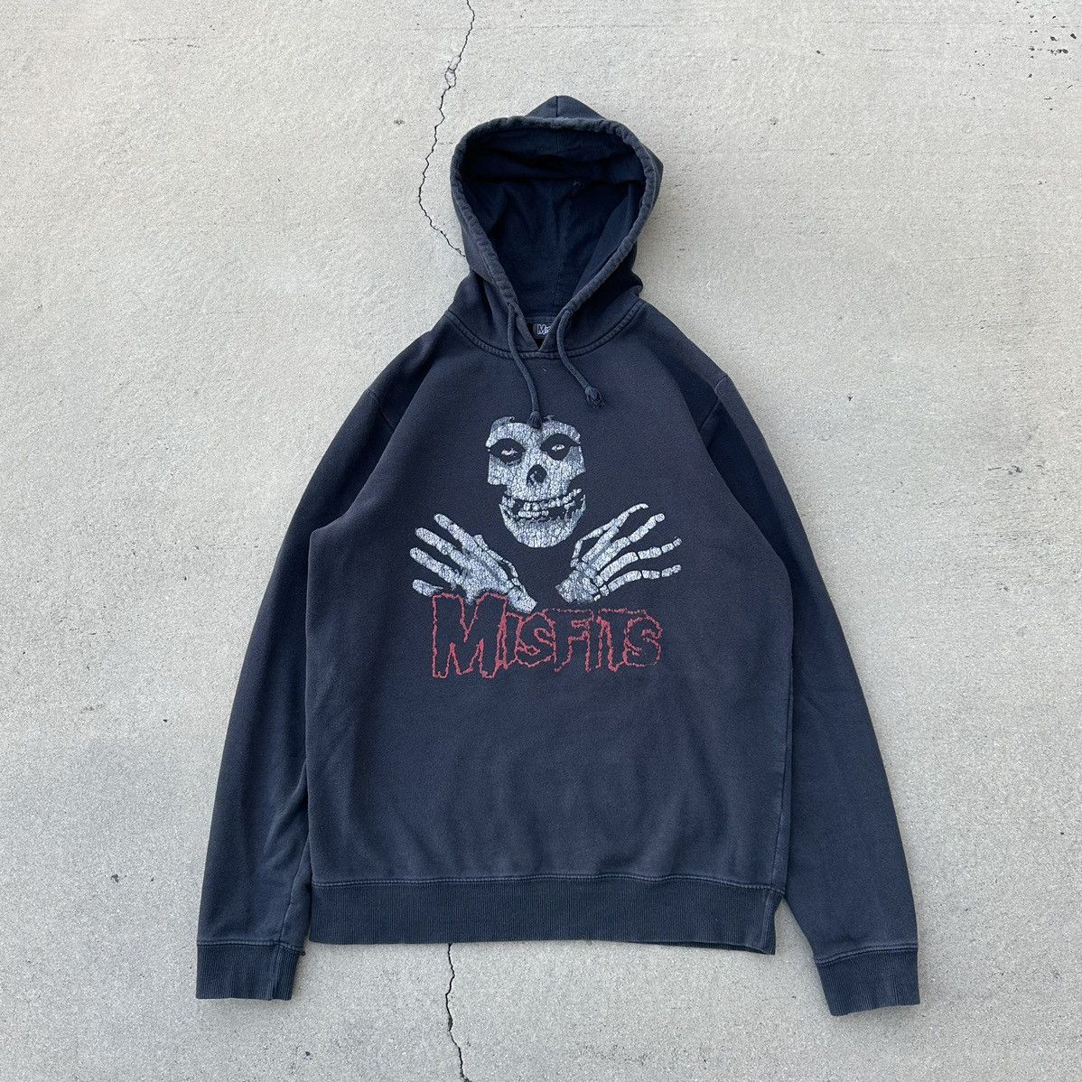 Band Tees × Misfits Faded Black Misfits Hoodie | Grailed