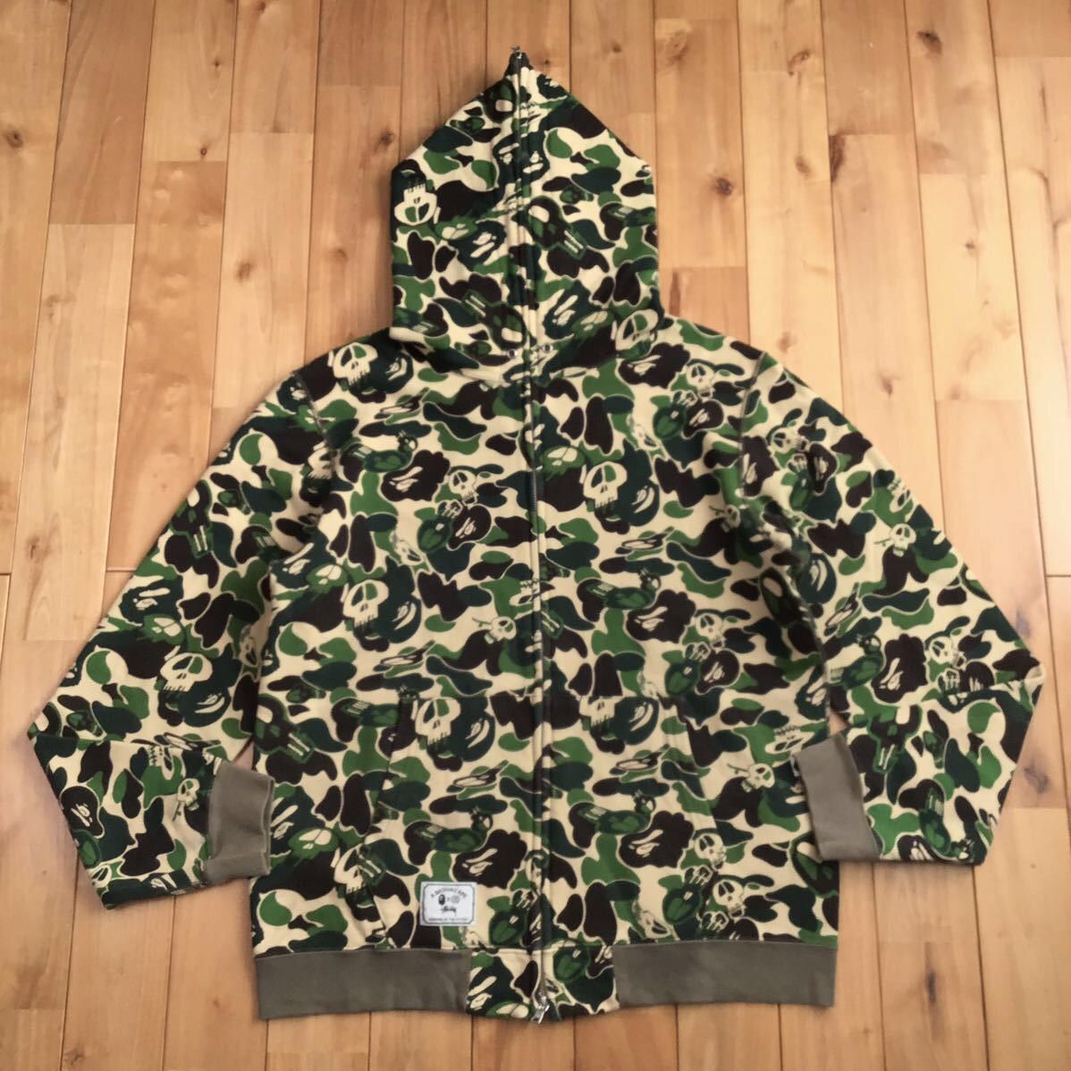 Bape BAPE × stussy full zip hoodie SKULL BAPE camo a bathing ape | Grailed