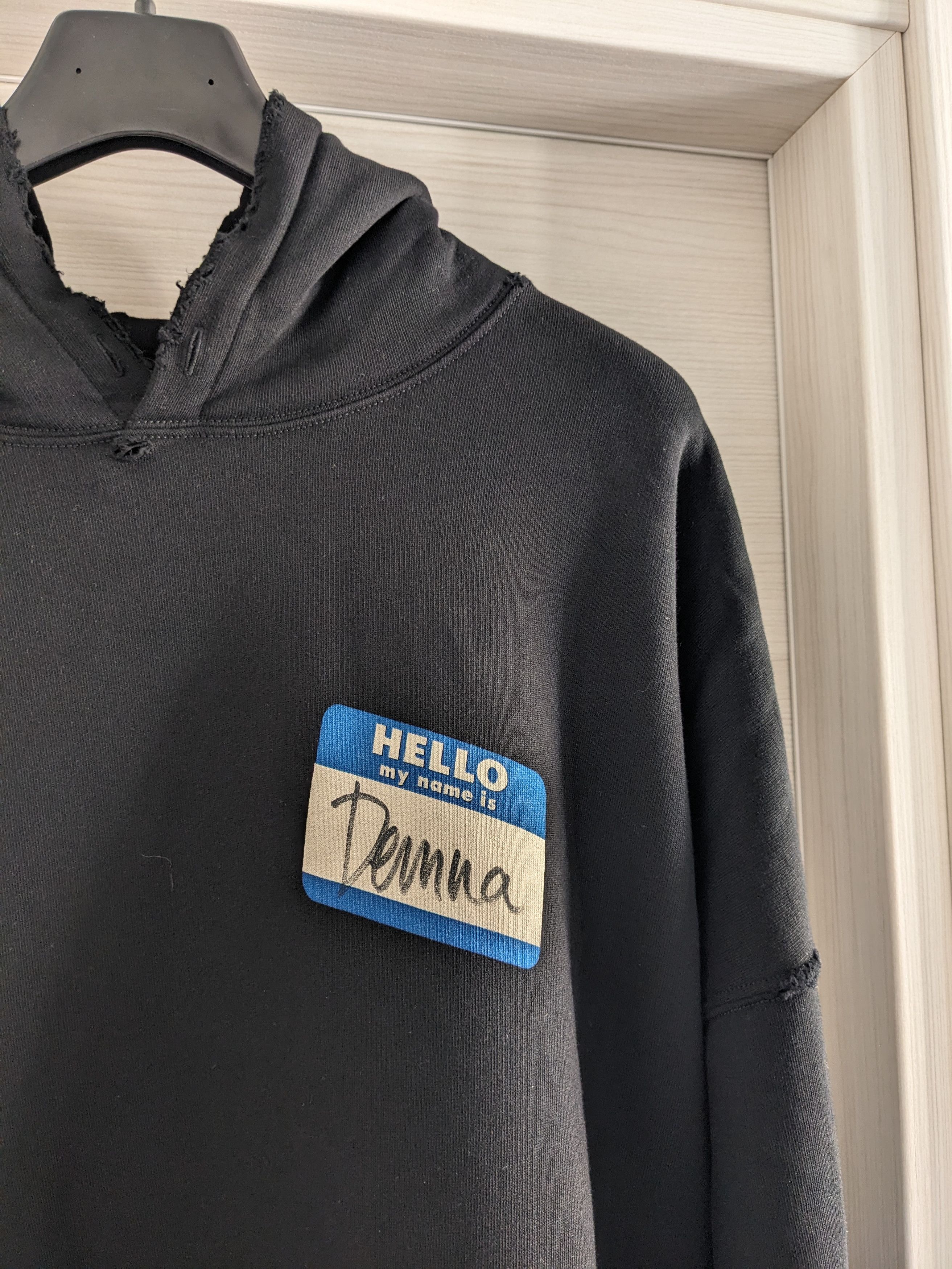 Balenciaga Demna’s playlist "Hello my name is Demna" Oversized Hoodie ...