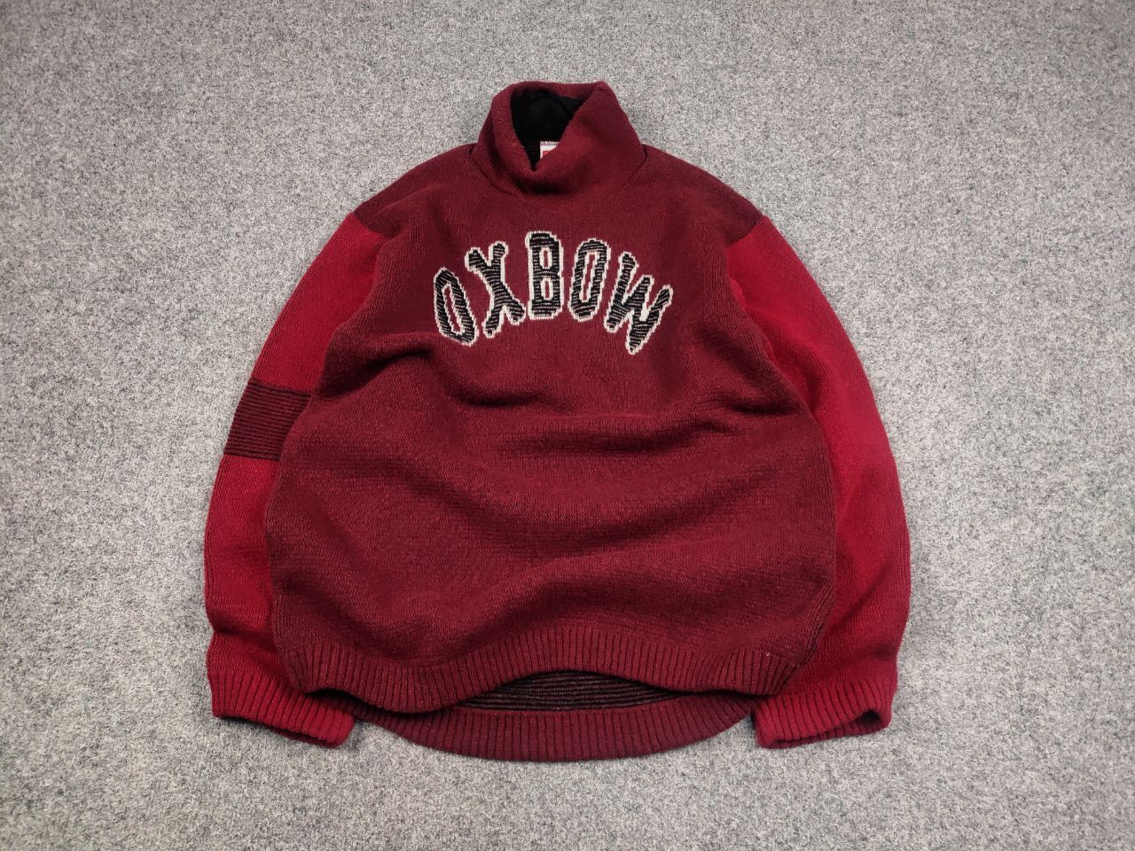 Oxbow × Streetwear × Vintage OxBow Logo Vintage Oversized Red Knit ...
