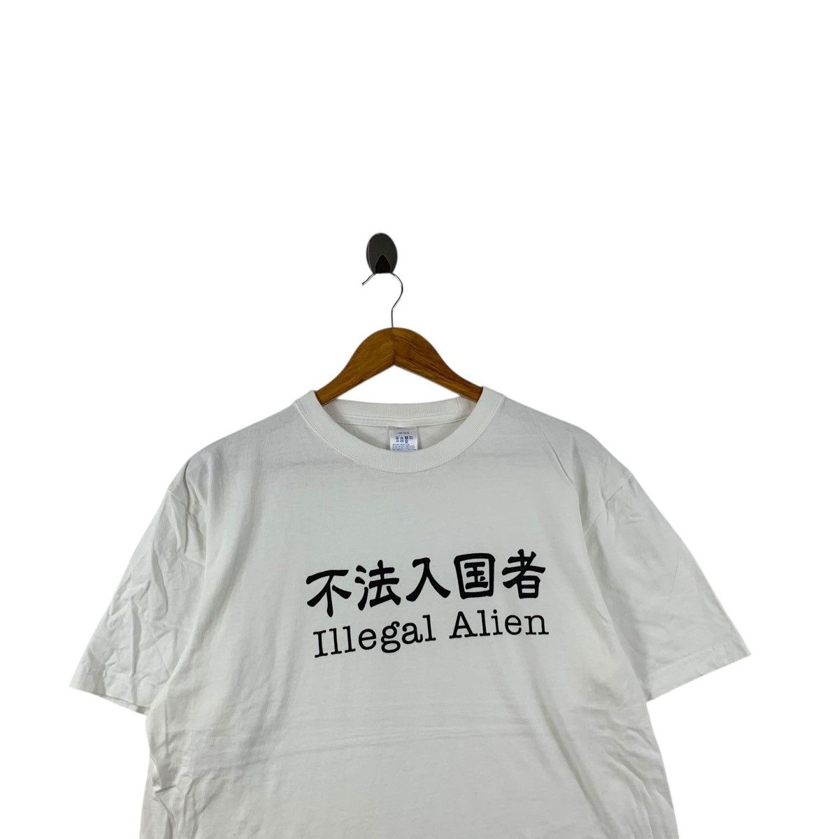 Vintage ILLEGAL ALIEN KANJI Japan Harajuku Shibuya Artwork Tee | Grailed