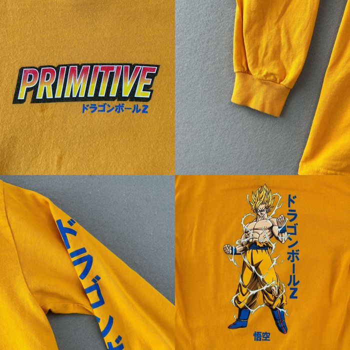 Primitive Dragon Ball Z Primitive Shirt Adult Small Yellow Goku Anime ...