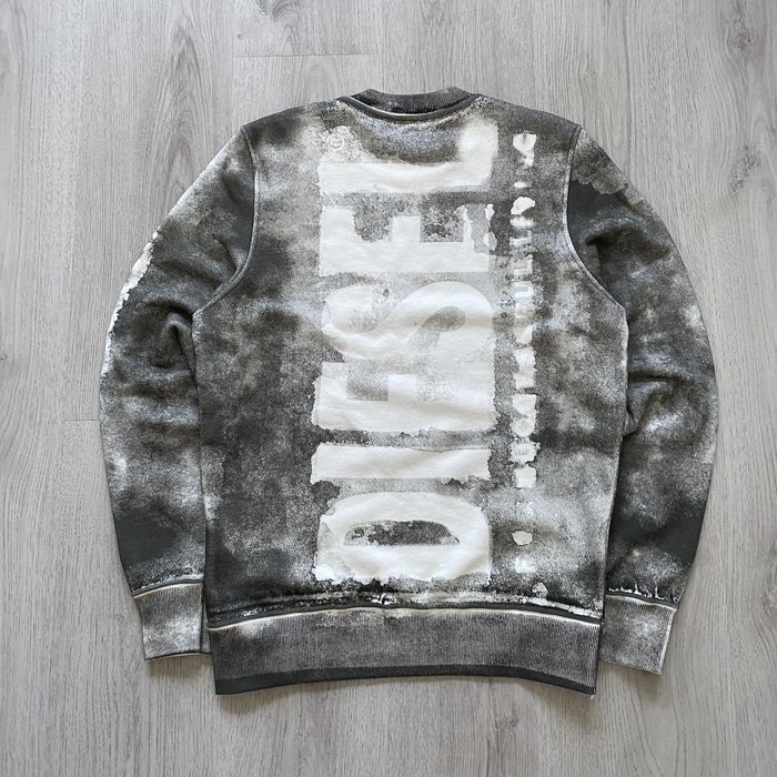 Diesel DIESEL Crewneck Sweatshirt Paint Logo Cloud | Grailed