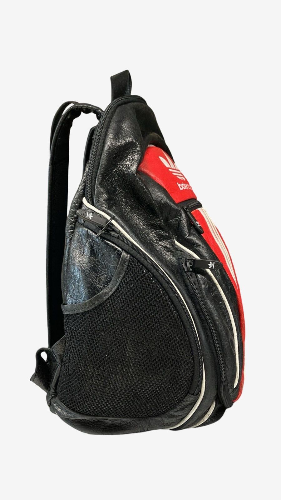 Balenciaga Balenciaga x Adidas Large Leather Backpack Red / Black | Grailed