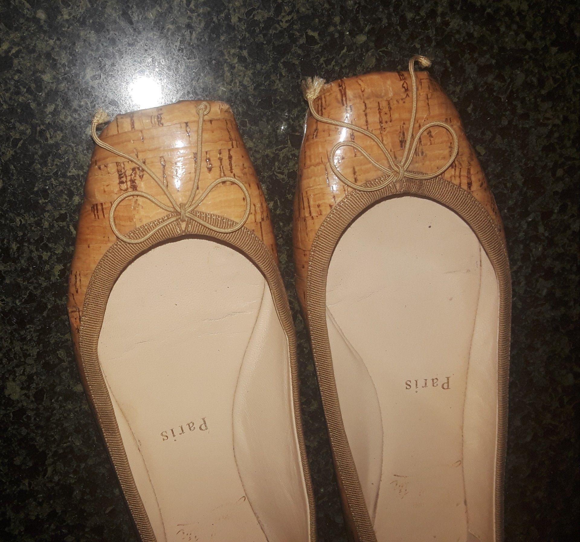 Christian Louboutin RARE Christian Louboutin CORK square toe ballet ...