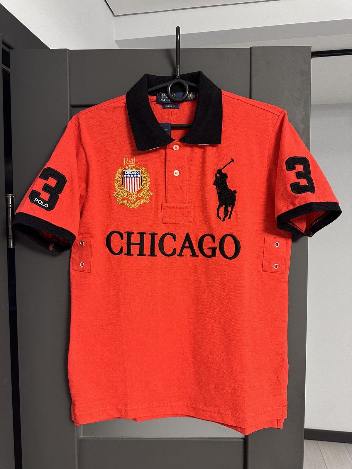 Polo Ralph Lauren Polo Ralph Lauren Chicago big logo size L red | Grailed