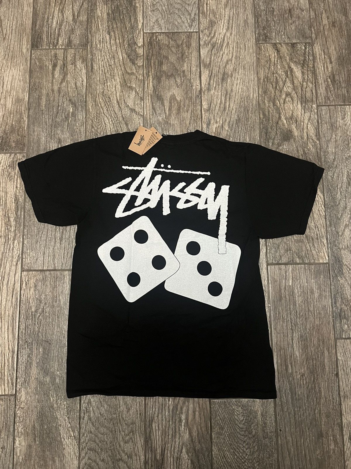 Stussy Stussy Dice Pigment Dyed Tee (Black) | Grailed