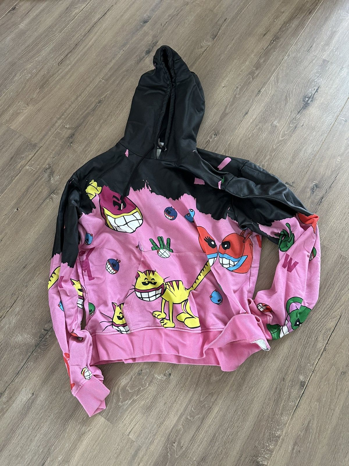 Walter Van Beirendonck DRIP RUNWAY RUBBERIZED ICON HOODIE | Grailed