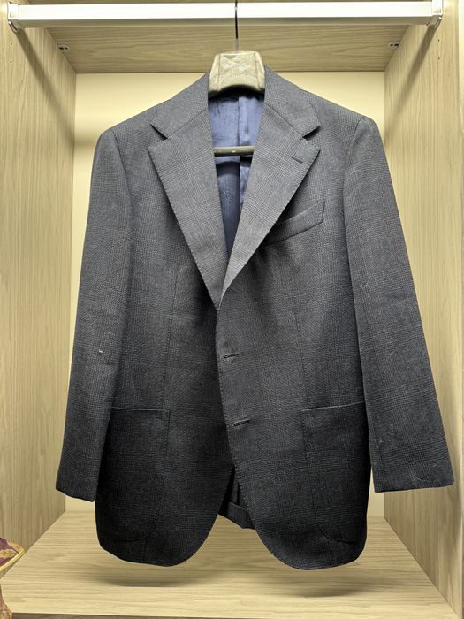 Anglo-Italian Sport Jacket Navy Glenn Plaid High Twist | Grailed