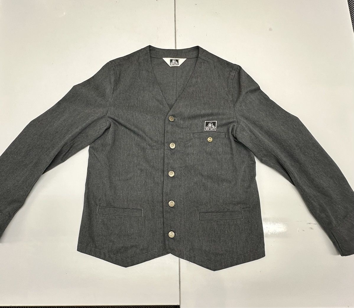 Ben Davis RARE JAPAN BEN DAVIS MEN’S COLLARLESS DENIM JACKET | Grailed