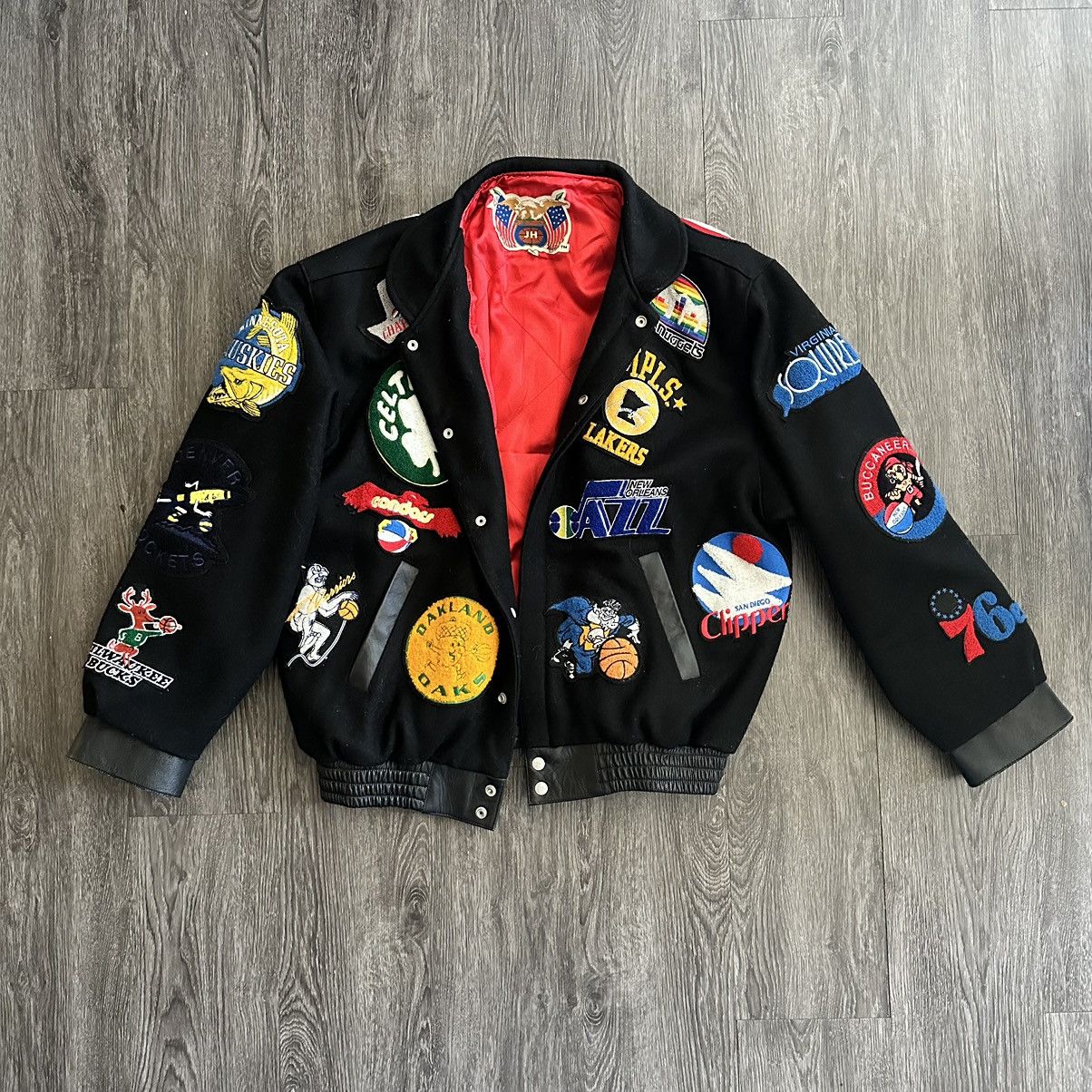 Jeff Hamilton NBA leather varsity jacket | Grailed