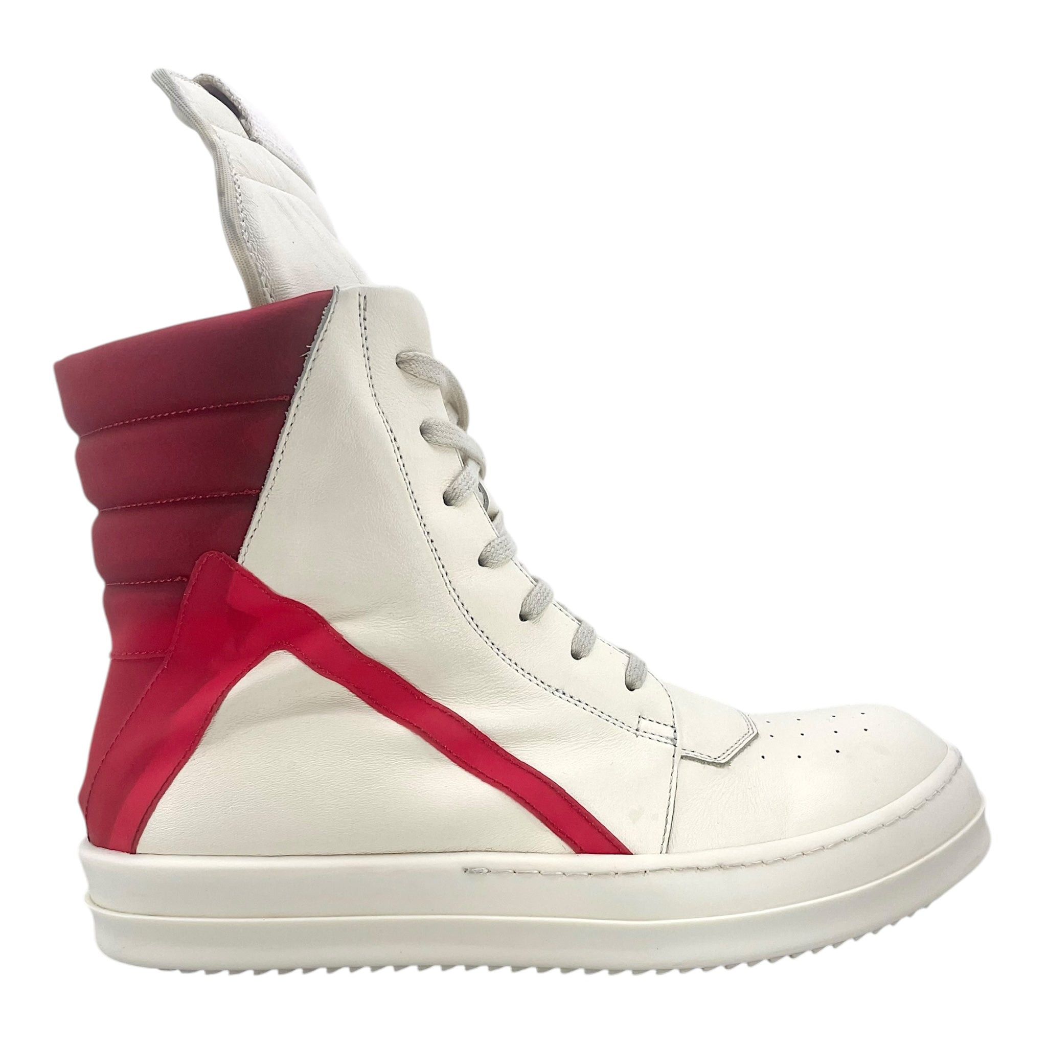 Rick Owens Geobasket Sneaker High Red Milk | Grailed