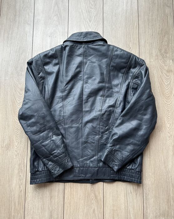 Vintage Vintage Leather St. Michael Made in Korea Jacket 1990s | Grailed