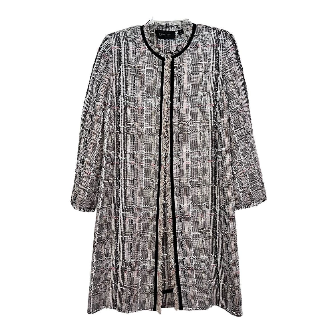 Other Carlisle Collection Beige Neutral Open Tweed Jacket Coatigan ...
