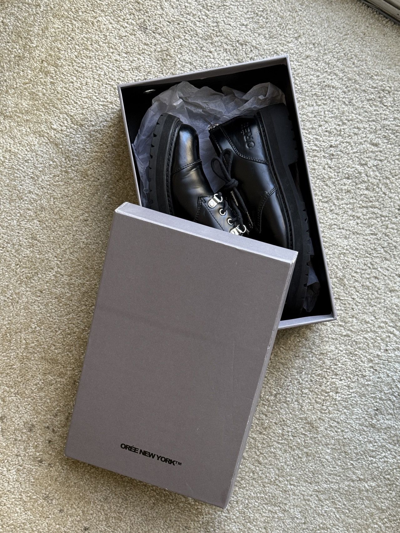 Oree New York Oree New York Morgan Lace Up Derby – Black/Ink | Grailed