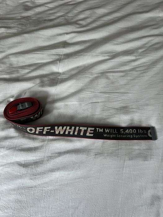 Off-White Off White Belt - Grey / Red | Grailed
