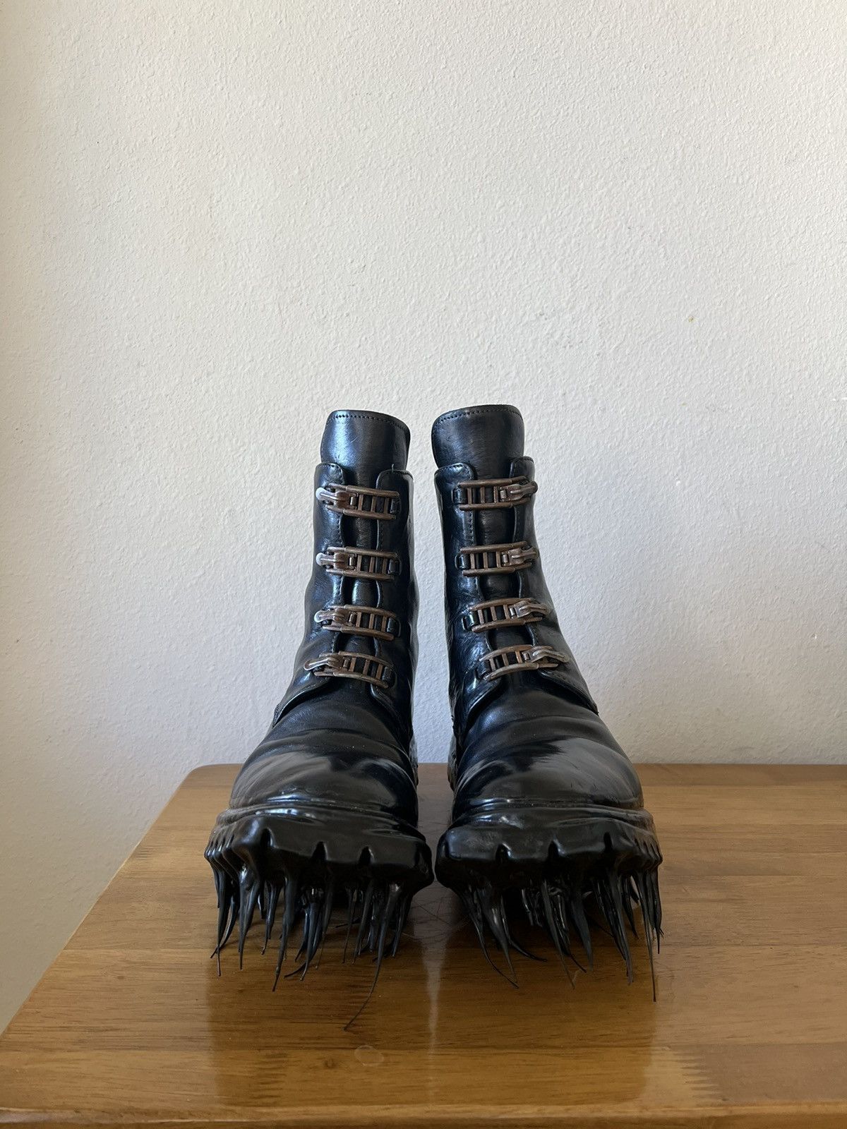 Carol Christian Poell Prosthetic Spur Biter Tank Combat Boots | Grailed