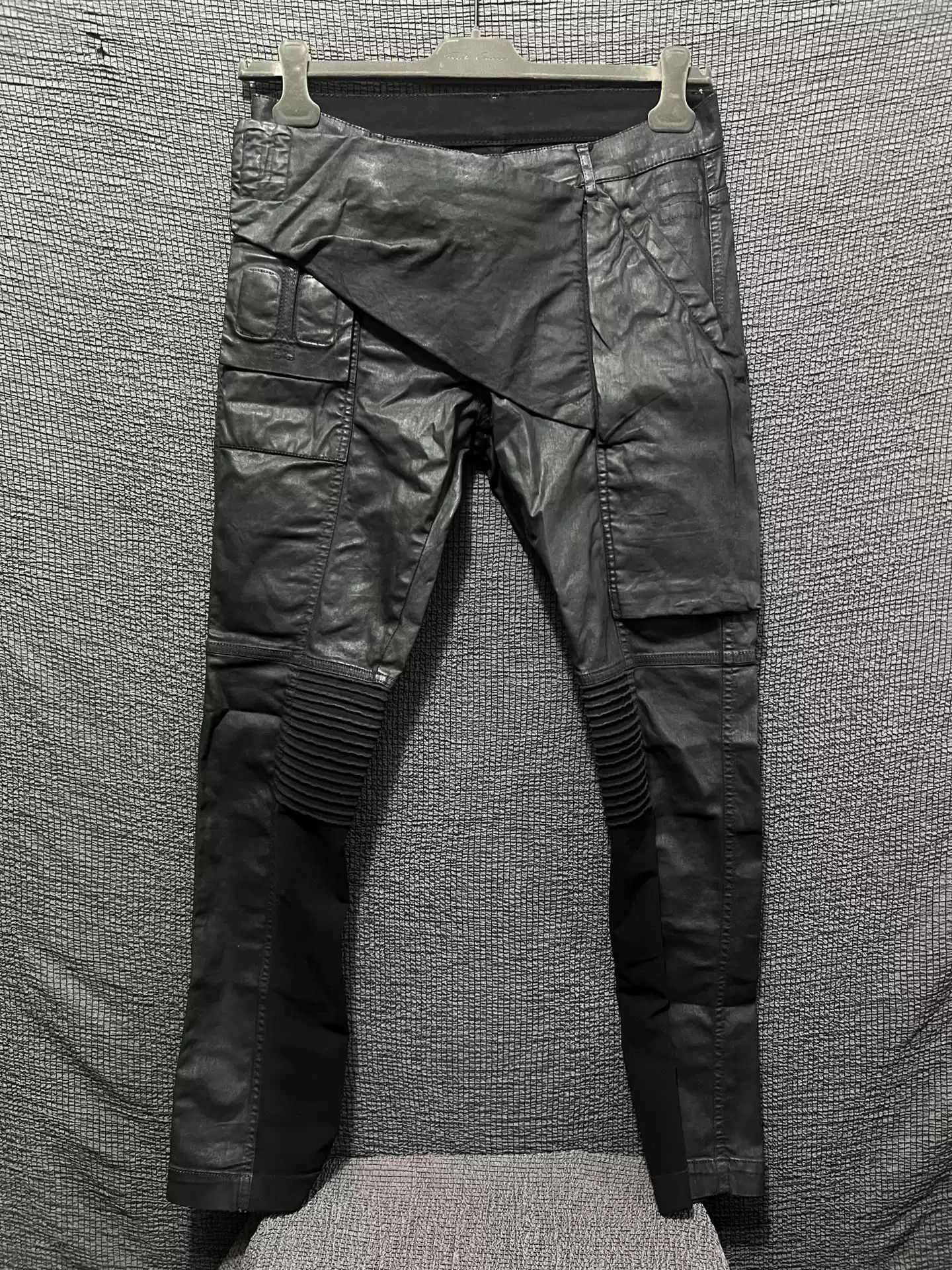 Rick Owens Rick Owens 16ss Wax Slant Motorcycle Jeans | Grailed