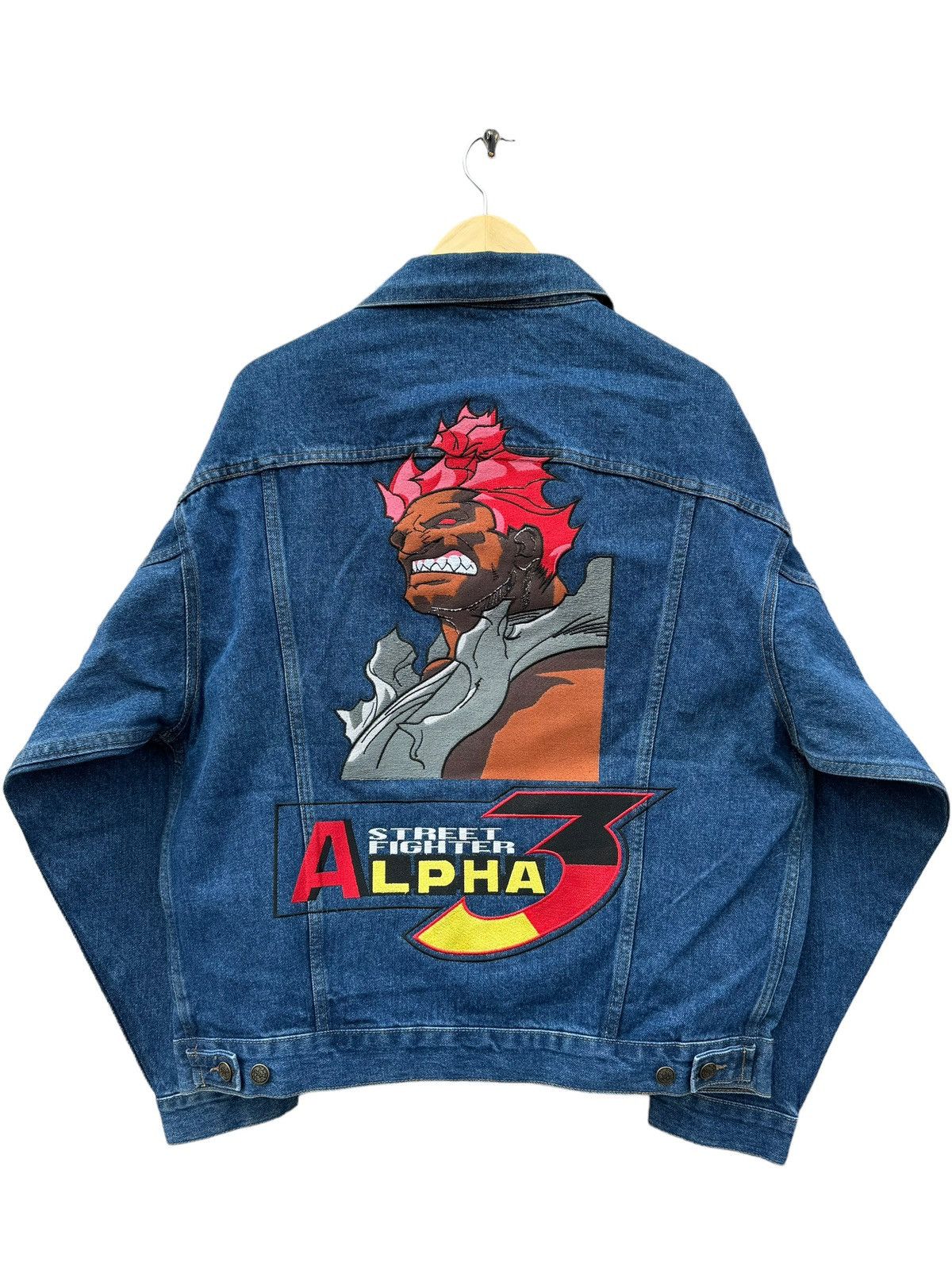 Other Akuma street fighter alpha 3 denim jacket Ryu rare capcom | Grailed