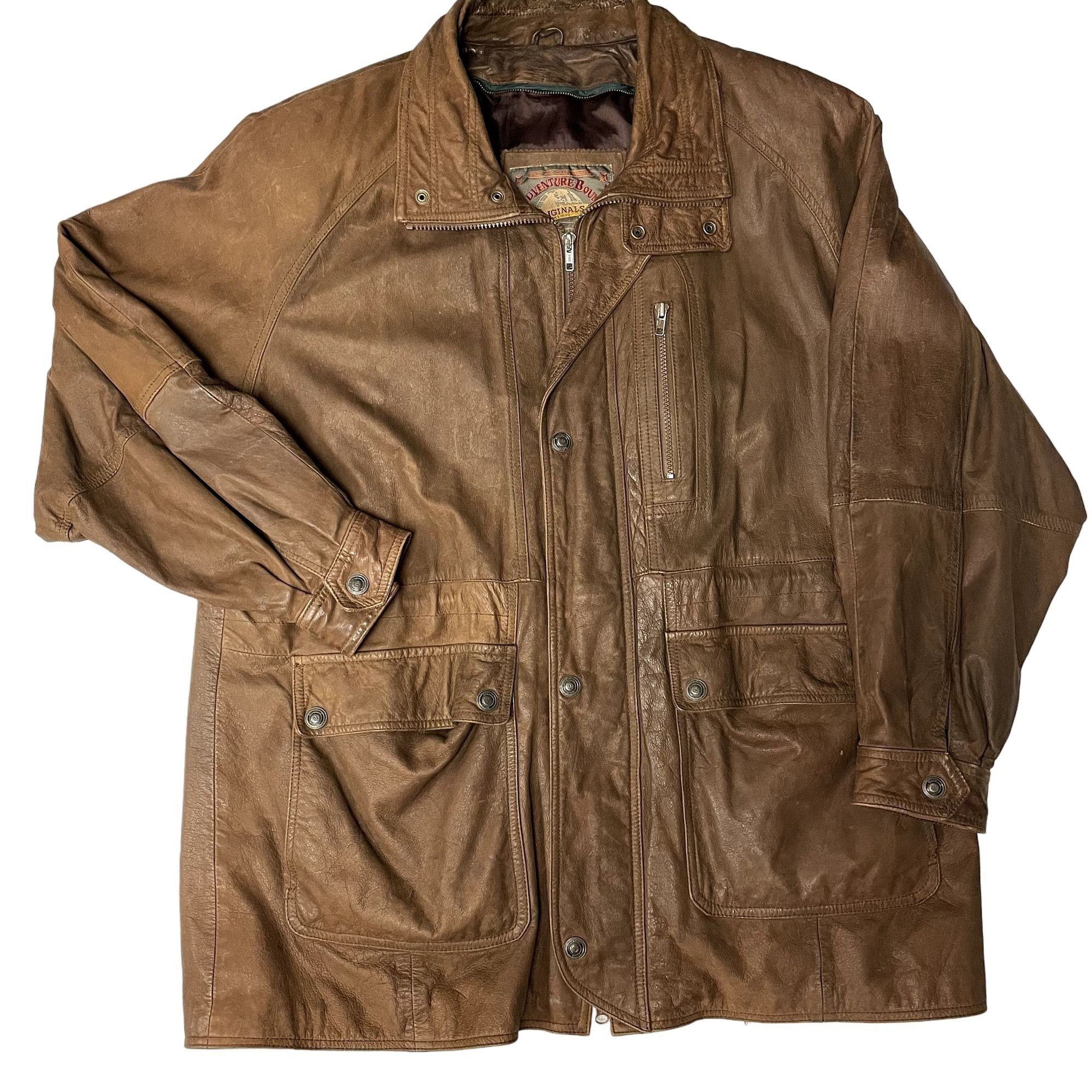 Wilsons Leather 80s Wilsons Adventure Bound Distressed AVIATOR FLIGHT ...