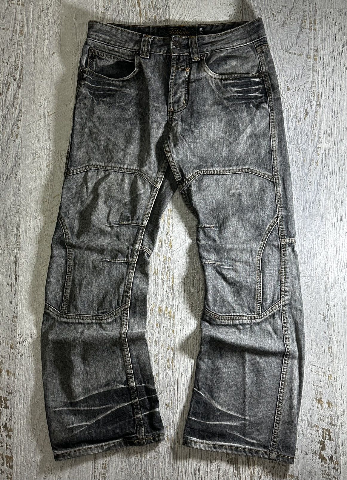 Streetwear × Vintage fishbone flared jeans | Grailed