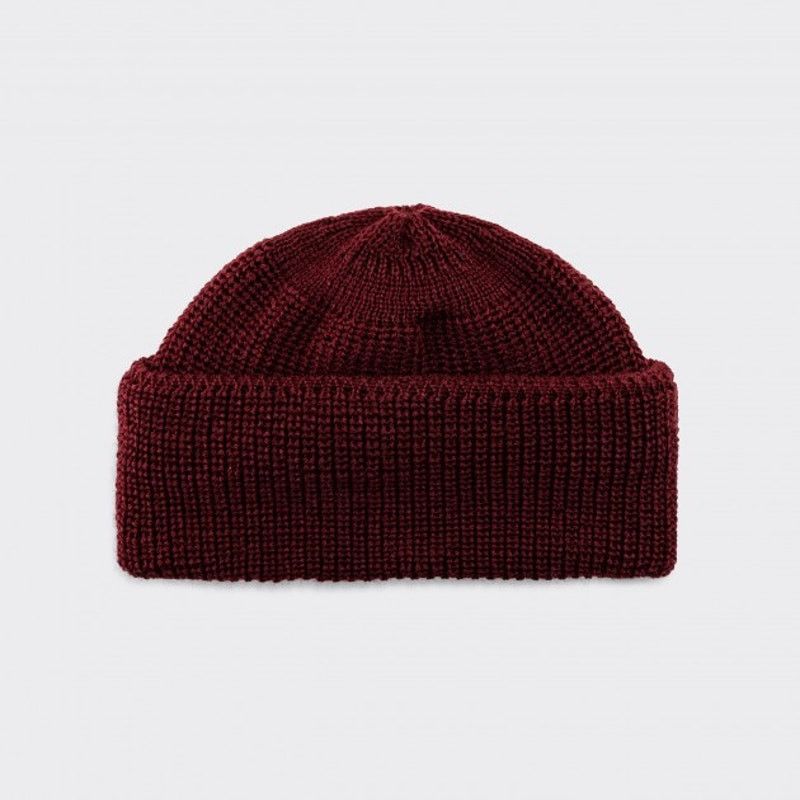 Heimat Textil Heimat Textil Mechanic's Hat Wool Watch Cap Burgundy ...