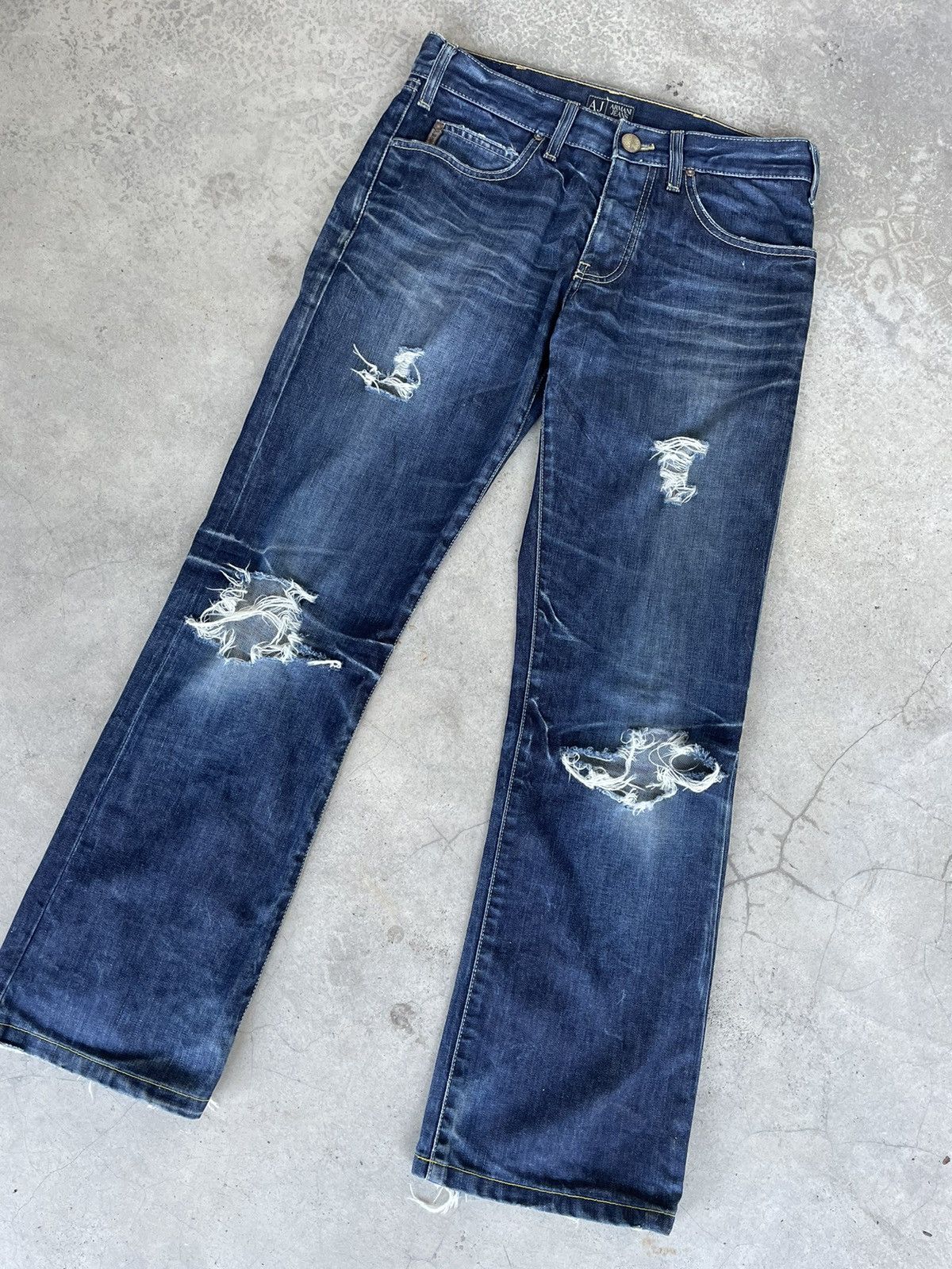 Armani distressed jeans store