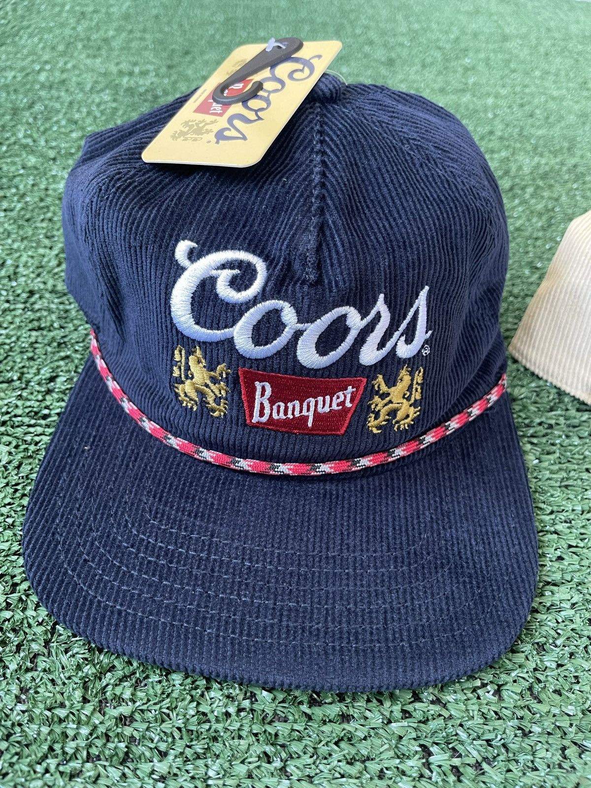 Mad Engine Coors Banquet Beer Corduroy Snapback Trucker Rope Hat Navy ...